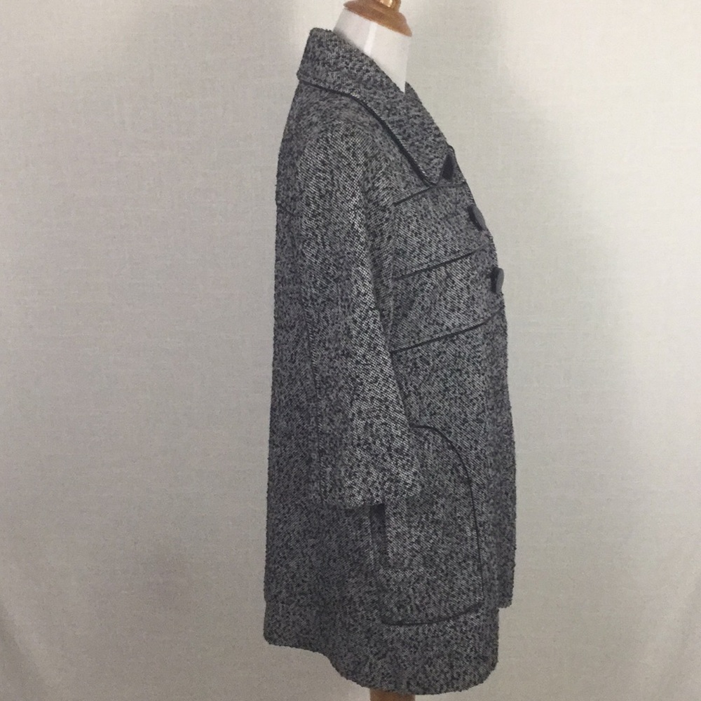 Mac & Jac Vintage-Look Nubby Tweed Coat - Gem
